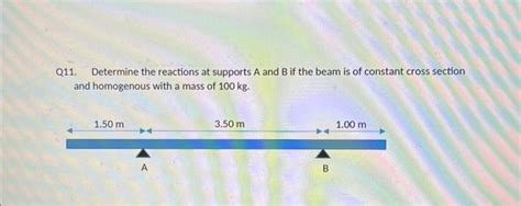 Solved Q11 Determine The Reactions At Supports A And B If