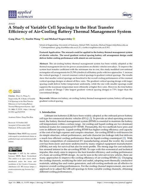 A Study Of Variable Cell Spacings To The Heat Transfer Efficiency Of