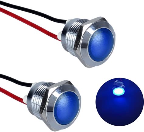 Amazon Com DMWD Pcs Mm V V MA Metal Energy Saving LED Indicator Light Spherical Round