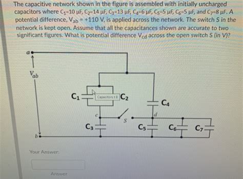 Solved The Capacitive Network Shown In The Figure Is Chegg