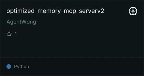Score Optimized Memory MCP Server V Glama