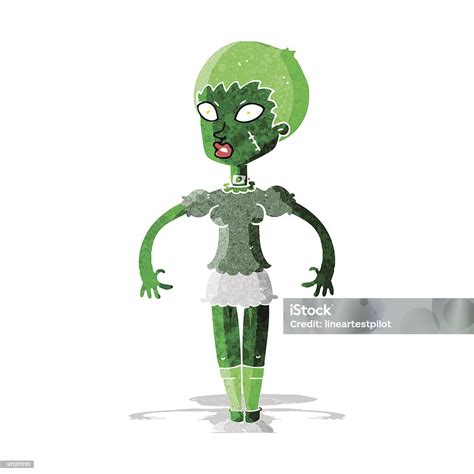 말풍선이 있는 좀비 몬스터 여자 귀여운에 대한 스톡 벡터 아트 및 기타 이미지 귀여운 그리기 기이함 Istock