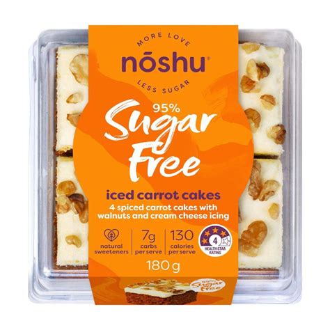 Buy Noshu 95 Sugar Free Iced Carrot Cakes 180g Coles