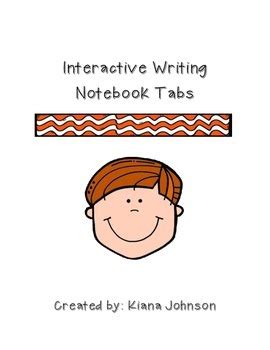 Writing Notebook Tabs By Positively Passionate TPT