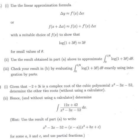 I Use The Linear Approximation Formula Δy≈f′xΔx