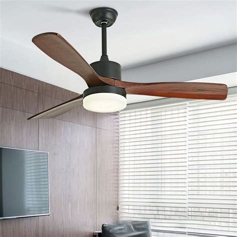 Contemporary Ceiling Fan Light Fixture Wooden Led Ceiling Lamp 42