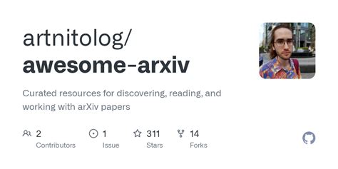 Github Artnitologawesome Arxiv Curated Resources For Discovering