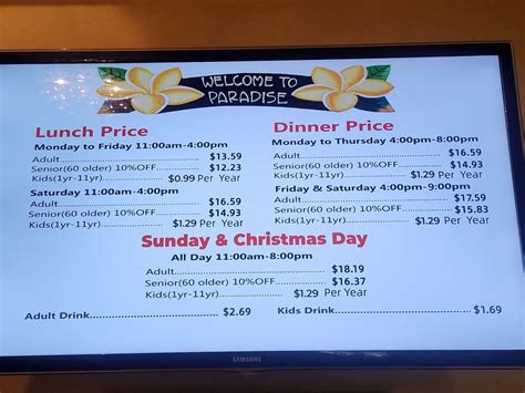 Paradise Buffet Menu A Culinary Journey Of Varied Flavors