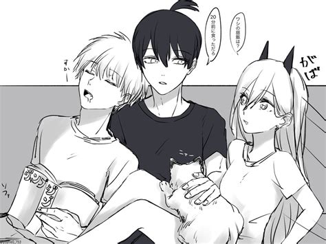 Power Denji And Hayakawa Aki Chainsaw Man Drawn By Youme Danbooru