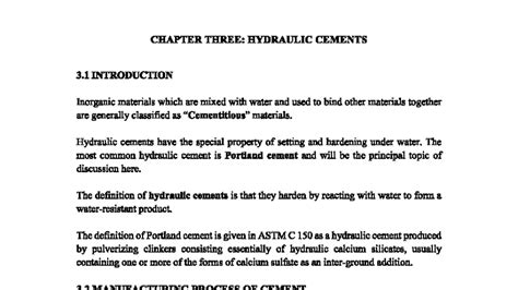 Concrete Technology Lecture 2 Hydraulic Cements And Their Properties