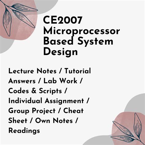 Ce2007 Microprocessor Based System Design Igotnoteslah