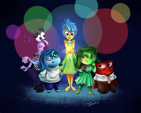 Fear Sadness Joy Disgust And Anger Drawing By Blossom525 Deviantart Insideout Disney