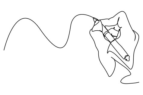 Download Continuous Line Drawing Of Hand Drawing Line With Pen For Free