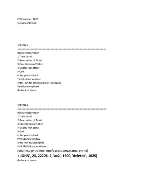 Railwayprojectdoc On Python My Sql Connectivity Pdf