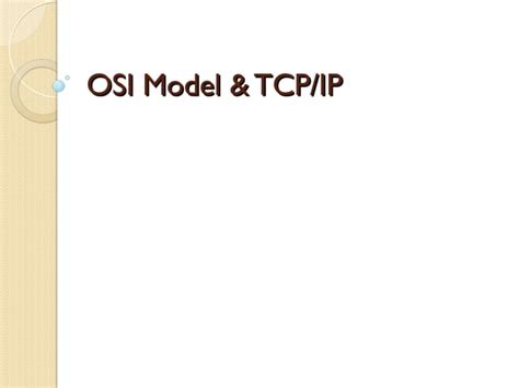 The Osi Open Systems Interconnection Model Is A Conceptual Framework That Describes The