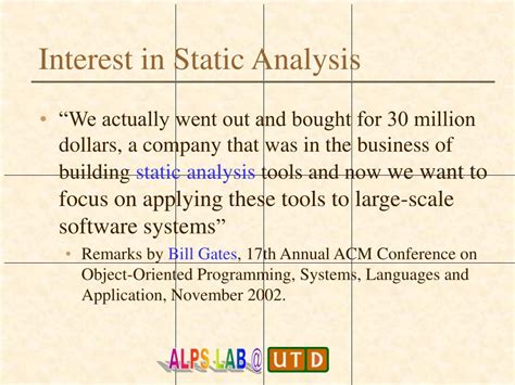 Ppt Static Program Analysis Of Embedded Software Powerpoint