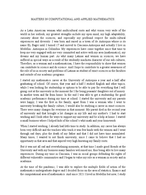 Masters In Computational And Applied Mathematics Pdf Science Mathematics