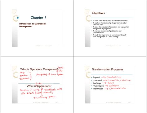Introduction To Operations Management Lecture Slides Bit 3414