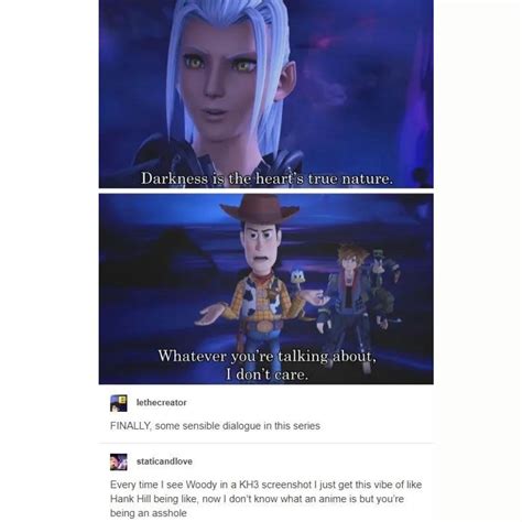 Tumblr Post Of Woody Vs Xemnas From Kingdom Hearts Rkingdomhearts