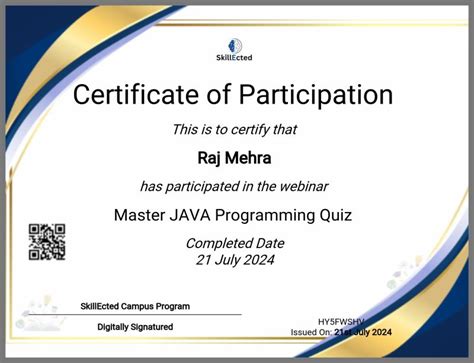 Raj Mehra On Linkedin Masterjavaprogrammingquizcertificate