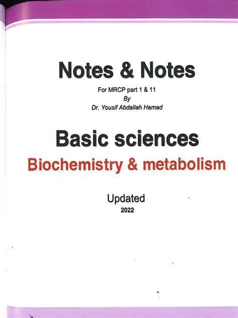 Hamad Notes And Notes Basic Science For Mrcp I And Ii Pdf