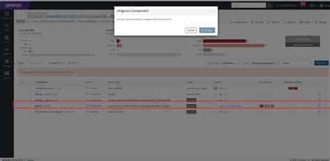 Unable To Perform Removedelete Action In Black Duck Fail To Unignore A Componentremove A