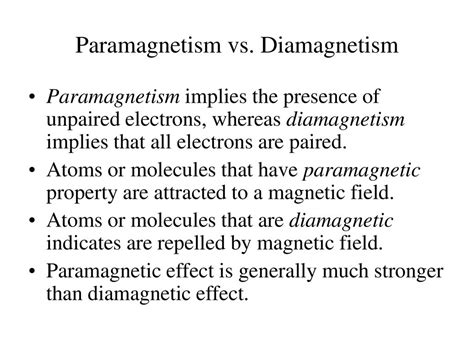 Casual Info About How To Know If Its Paramagnetic Or Diamagnetic