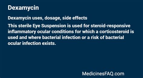 Dexamycin Uses Dosage Side Effects Food Interaction And Faq