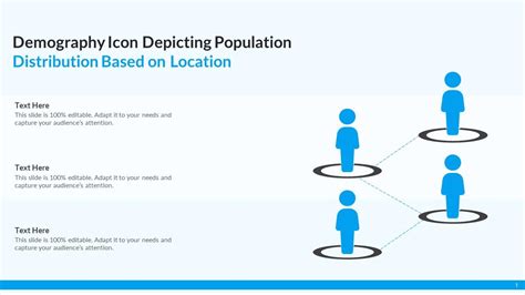 Demography Icon Depicting Population Distribution Based On Location Ppt Template