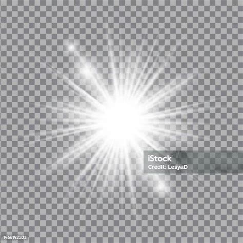 백색광 광선 효과 광선 빛나는 플래시 렌즈 플레어 벡터 일러스트 레이 션 개체 그룹에 대한 스톡 벡터 아트 및 기타 이미지