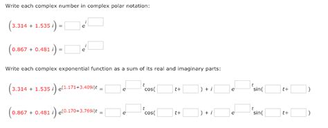 Solved Write Each Complex Number In Complex Polar Notation