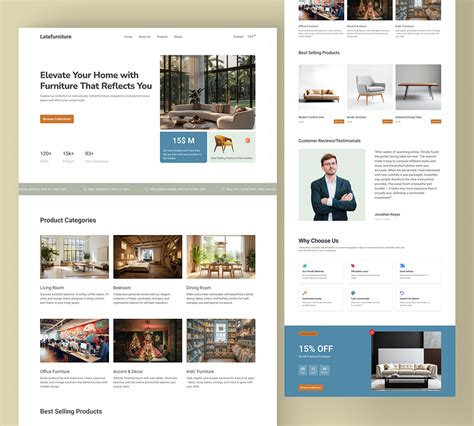 Latefurniture Home Decor E Commerce Landing Page Ui Design By Al Helal Hadi On Dribbble