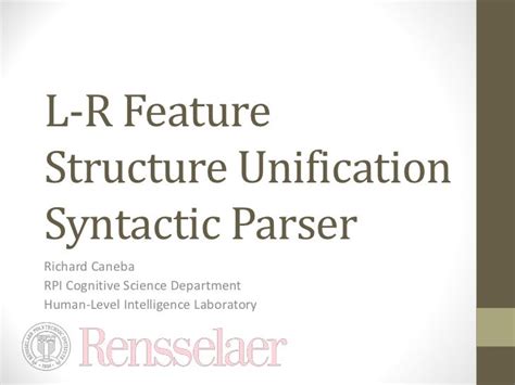Feature Structure Unification Syntactic Parser 20