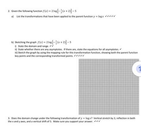 Solved 2 Given The Following Function Fx2log −31x2 −5