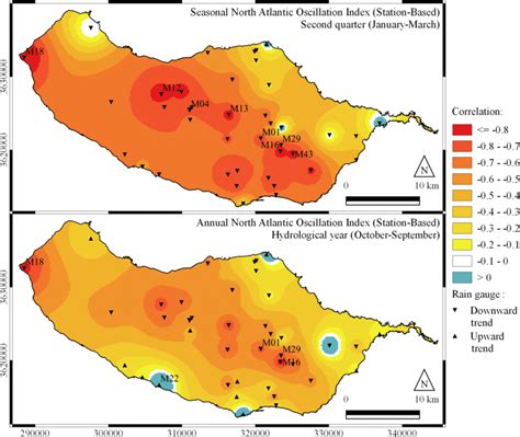 Spatial Distribution Of The Pearson Correlation Coefficient Between The