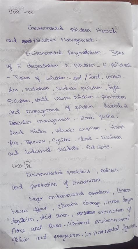 Evs Syllabus