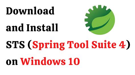 How To Install STS Spring Tool Suite For Windows YouTube