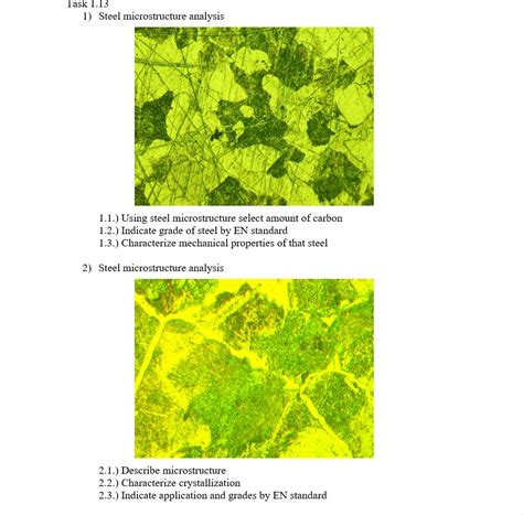 Solved Task Steel Microstructure Analysis Chegg