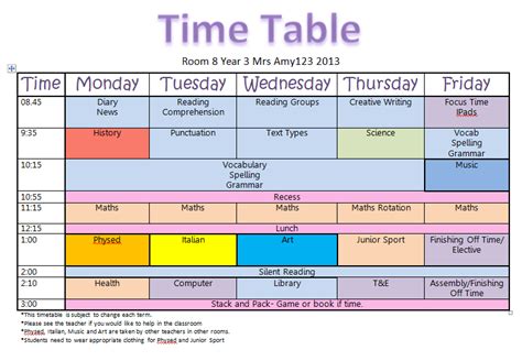 Mrsamy123 Timetable