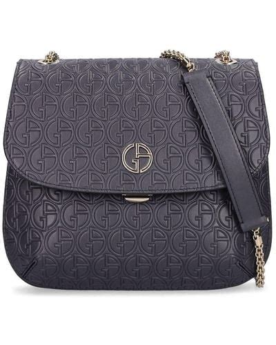 Gray Giorgio Armani Shoulder Bags For Women Lyst