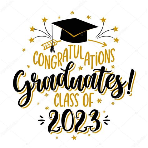 Congratulations Graduates Class Of 2023 Badge Design Template In