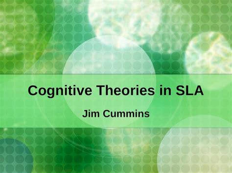 Ppt Cognitive Theories In Sla Dokumen Tips
