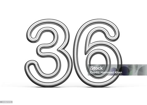 숫자 서른 여섯 36 실버 메탈릭 화이트 배경 3d 일러스트 레이 션으로 만든 3차원 형태에 대한 스톡 사진 및 기타 이미지 3차원 형태 개념 개념과 주제 Istock