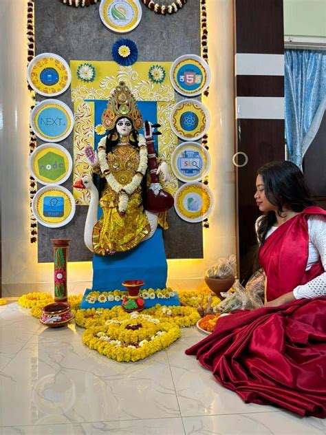 Tithi Chowdhury On Linkedin Saraswatipuja Officeevent