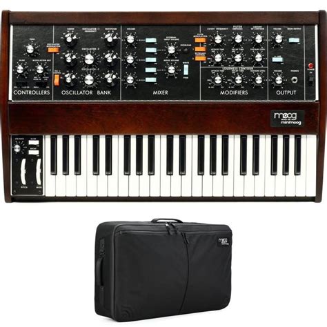 Moog Minimoog Model D Analog Synthesizer With Gig Bag Appalachian Cherry Sweetwater