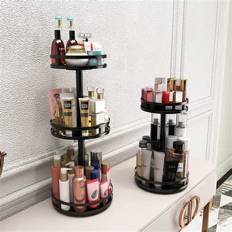 Yunnasi Lazy Susan Cupboard Organiser Metal Black Spice Racks Free