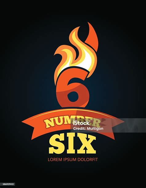 Vector Icons Set Of Flaming Numbers Stock Illustration Download Image Now Abstract Blurred