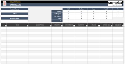 Issue Tracker Excel Template Instant Download