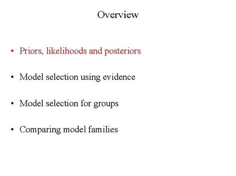 Bayesian Model Comparison Spc Will Penny V 1