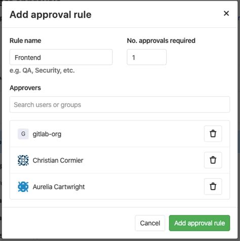 merge request approvals · merge requests · project · user · help · gitlab